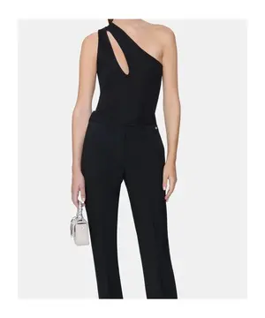 Amiri Asymmetric One-shoulder Top With Keyhole Neckline
