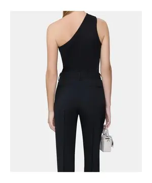 Amiri Asymmetric One-shoulder Top With Keyhole Neckline