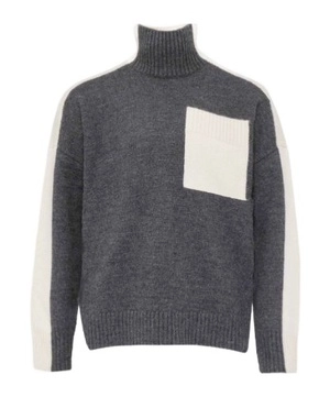 J.W.ANDERSON Two Tone Patch Pocket Jumper - Black