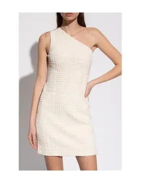Bottega Veneta Jacquard One-shoulder Mini Dress