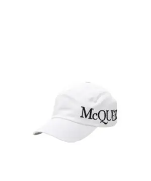 Alexander Mcqueen Silver Tone Hats For Men