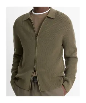 Vince Knit Zip Cardigan - Green