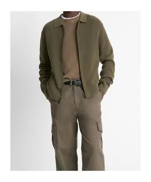 Vince Knit Zip Cardigan - Green