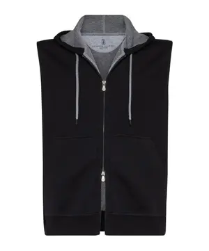 Brunello Cucinelli Sleeveless Drawstring Hoodie