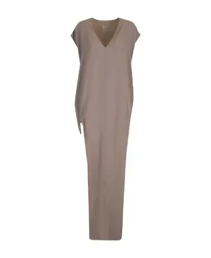 Rick Owens V-neck Maxi Dress With Slit