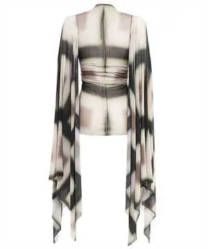 Rick Owens Draped Long Sleeve Blouse