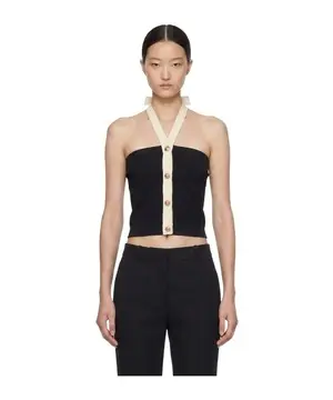 Marissa Chiara Halter Neck Tube Top With Contrast Trim