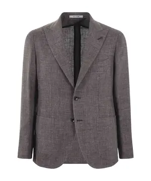 Tagliatore Peak Lapel Deconstructed Jacket - Black