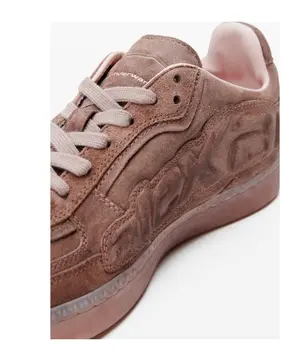 Alexander Wang Logo-embossed Suede Sneakers - Pink