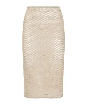 Prada Prada Logo Plaque Midi Skirt No
