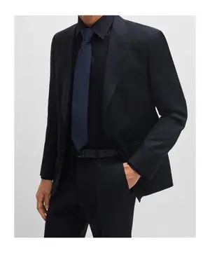 Hugo Boss Single-breasted Virgin Wool Suit - Dark Blue