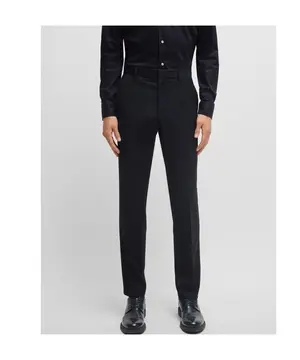 Hugo Boss Single-breasted Virgin Wool Suit - Dark Blue
