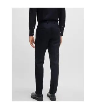 Hugo Boss Single-breasted Virgin Wool Suit - Dark Blue