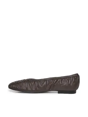 BIBI LOU Rigel Leather Ballet Flats - Brown