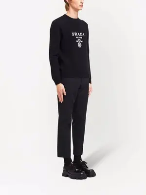 Prada Logo Detailed Knitted Jumper