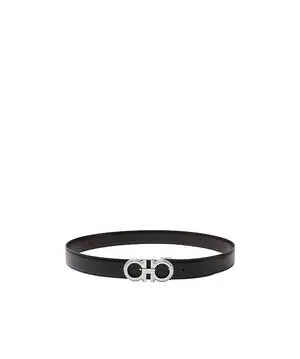FERRAGAMO Gancini Reversible Belt - Black