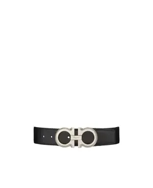 FERRAGAMO Gancini Reversible Belt - Black