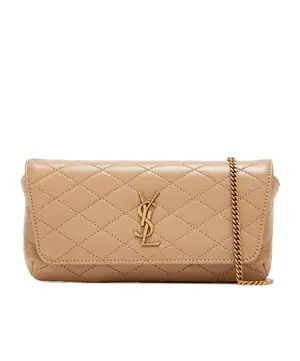 Saint Laurent Gaby Chain Phone Holder - Nude