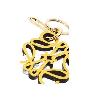 Loewe Anagram Charm In Calfskin - Yellow