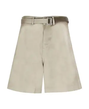Sacai Belted Wide-leg Shorts