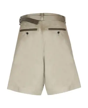 Sacai Belted Wide-leg Shorts