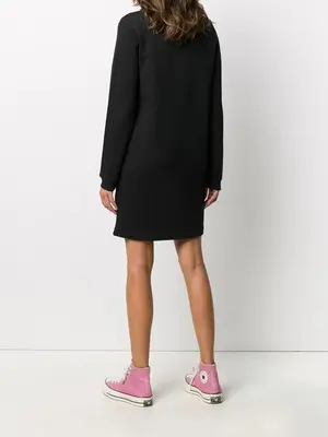 Moschino Sequined Heart Dress With Logo Detail