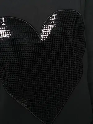 Moschino Sequined Heart Dress With Logo Detail