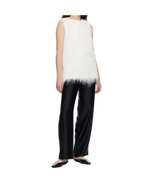 Loulou De Saison Yasmin Fringed Sleeveless Top - White