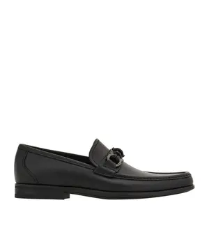 FERRAGAMO Gancini Loafers - Black