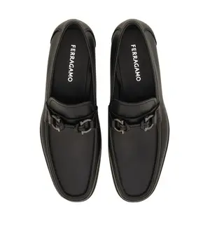 FERRAGAMO Gancini Loafers - Black