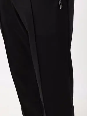 Emporio Armani Mid-rise Slim-fit Track Pants - Black