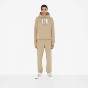 Burberry Logo Patch Drawstring Hoodie