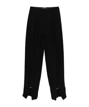 MUGLER Pierced Loose Tailored Trousers - Black