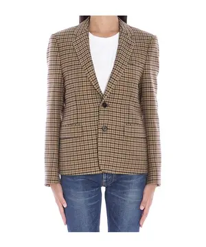 Celine Campbell Jacket In Checked Wool