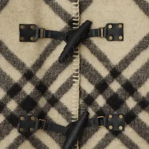 Burberry Check Wool Cape