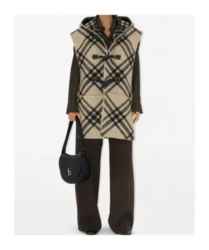 Burberry Check Wool Cape