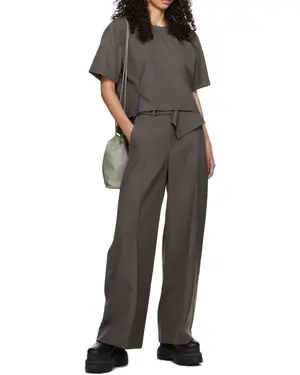 Sacai Belted Wide-leg Trousers