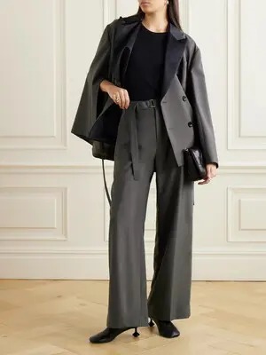 Sacai Belted Wide-leg Trousers