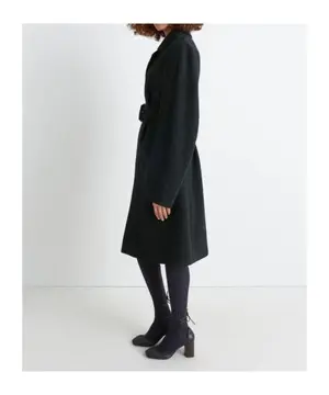 LEMAIRE Belted Tailored Coat - Black