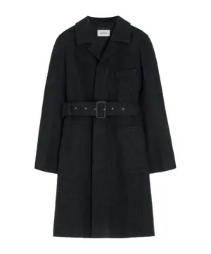 LEMAIRE Belted Tailored Coat - Black