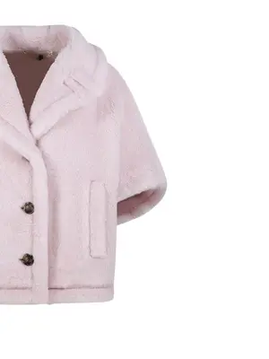 Max Mara Teddy-texture Buttoned Cape
