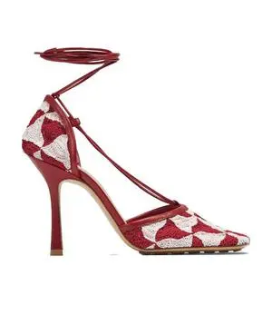 Bottega Veneta Hand-crocheted Wavy Triangle Stretch Sandals