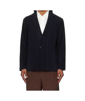Issey Miyake Homme Plissé Basics Buttoned Blazer - Black