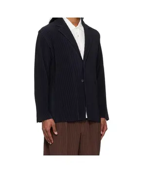Issey Miyake Homme Plissé Basics Buttoned Blazer - Black