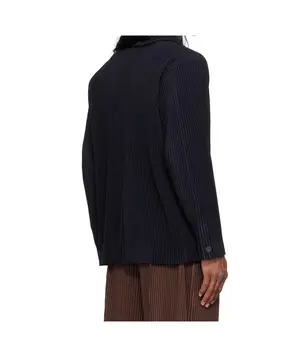 Issey Miyake Homme Plissé Basics Buttoned Blazer - Black