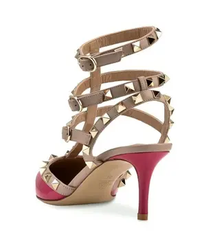 Valentino Garavani Studded T-strap High Heels - Brown