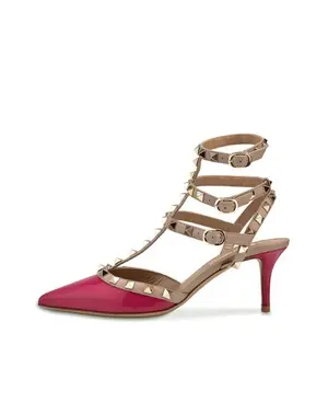 Valentino Garavani Studded T-strap High Heels - Brown