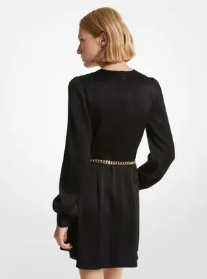 Michael Kors Satin Belted Mini Dress