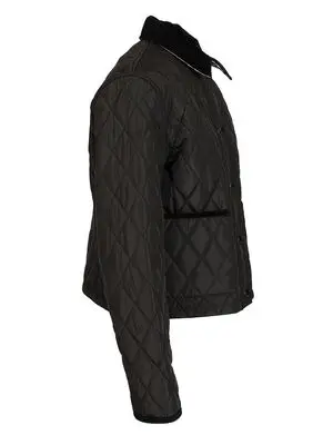 Burberry Collared Quilted Cropped Jacket