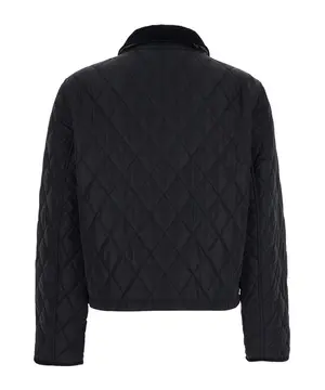 Burberry Collared Quilted Cropped Jacket